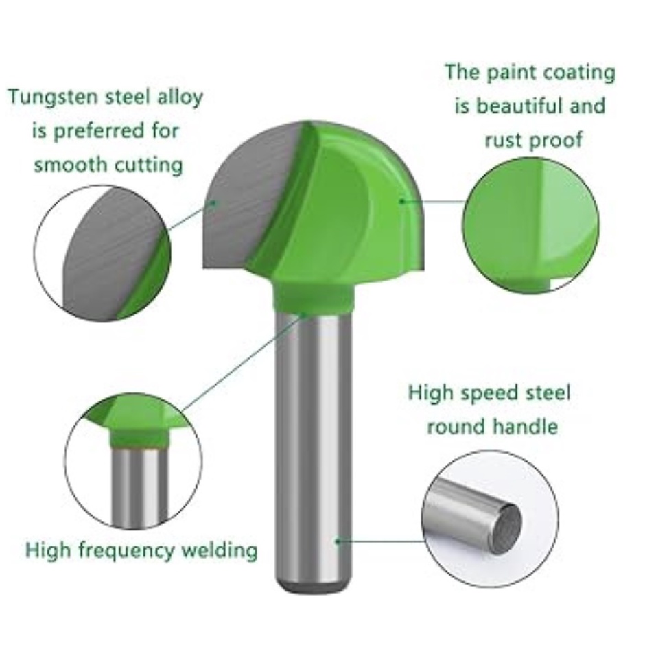 Jual KODE Y1R Mata router kayu round bit mata profil setengah lingkaran ...