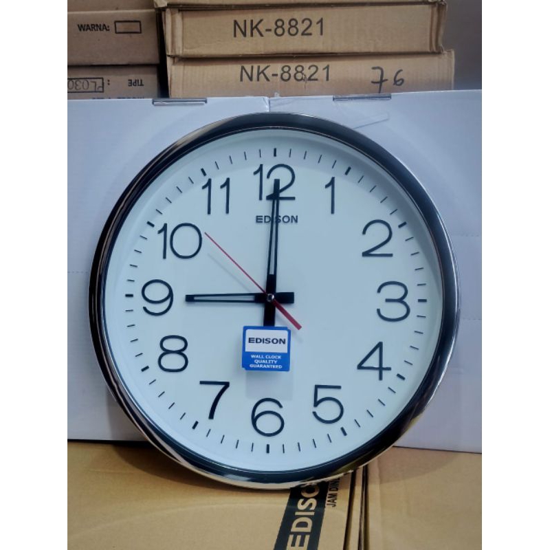Jual Jam Dinding MEREK EDISON Tipe EQ-28T26 Diameter 31Cm Mesin Detak ...