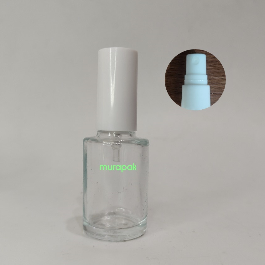 Jual [MINIM 20PCS] BOTOL SPRAY 15ML BULAT KACA BENING / CLEAR - TUTUP ...