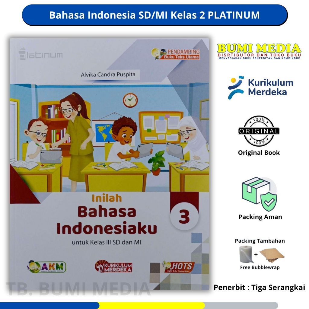 Jual Buku Bahasa Indonesia Revisi1 SD/MI Kelas 3 Tiga Serangkain ...