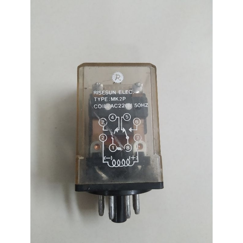 Jual Relay Risesun Electric MK2P Coil 220VAc Kaki 8 Pins | Shopee Indonesia