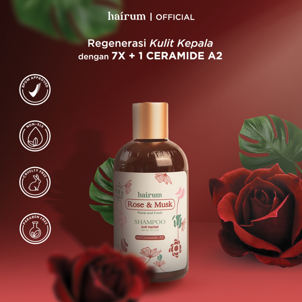 Jual HAIRUM Rose & Musk 250ML Shampoo Parfum/Perfume With Ekstrak ...