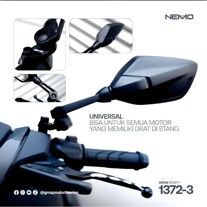 Jual Spion Nemo 1372-3/1007/1008 Nmax Aerox Xmax Vario Beat Scoopy Pcx ...
