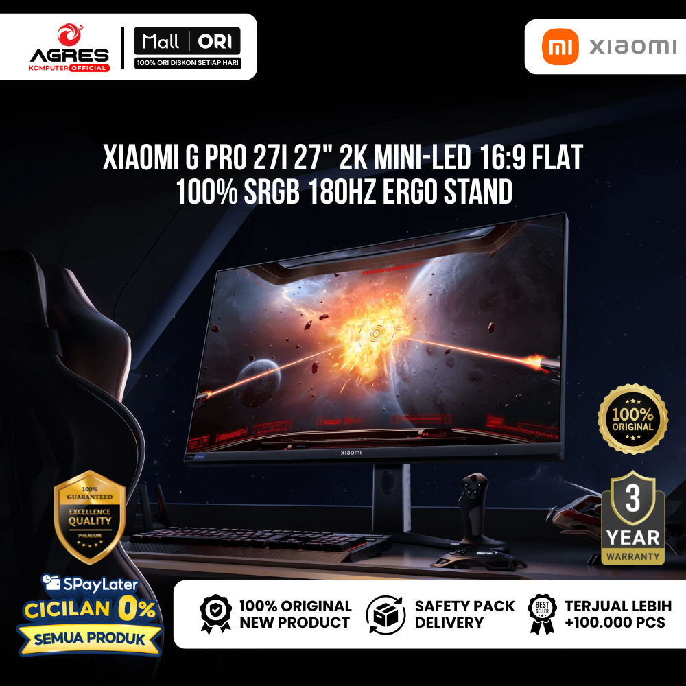 Jual XIAOMI GAMING MONITOR 27 INCH G PRO 27I MINI LED QHD 2K 1440P 1MS ...