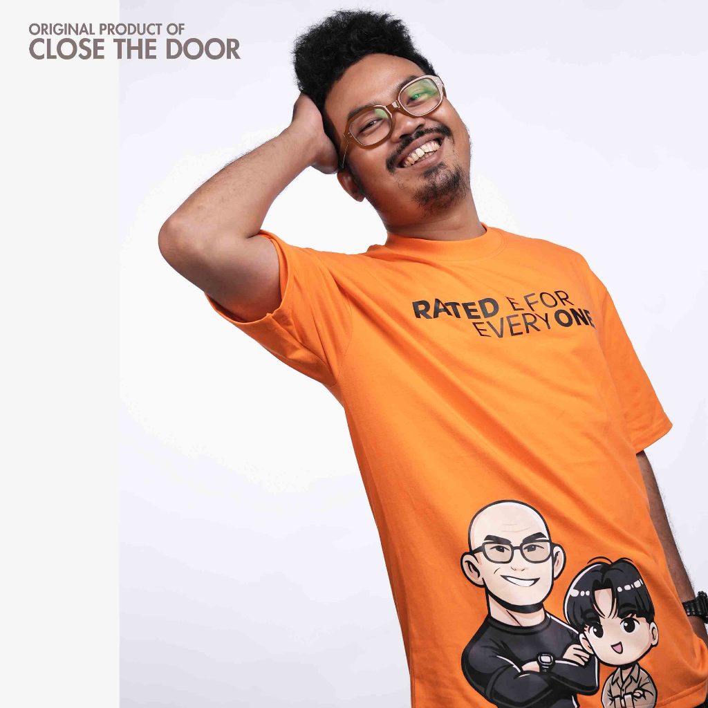 Jual CloseTheDoor - Kaos T-Shirt Podcast Podhub Vidi Corbuzier Orange ...