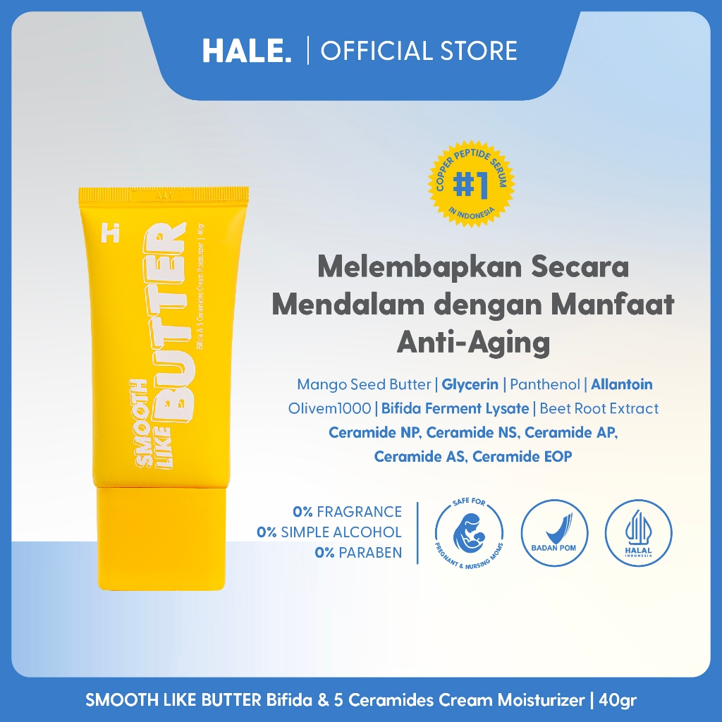 Jual HALE Smooth Like Butter Bifida & 5 Ceramides Cream Moisturizer | Shopee Indonesia