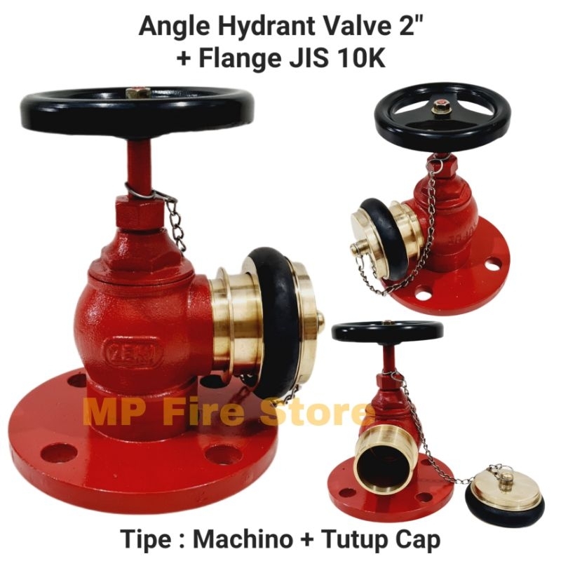 Jual FIRE ANGLE HYDRANT LANDING VALVE ZEKI 2 " 50 MM COUPLING MACHINO ...
