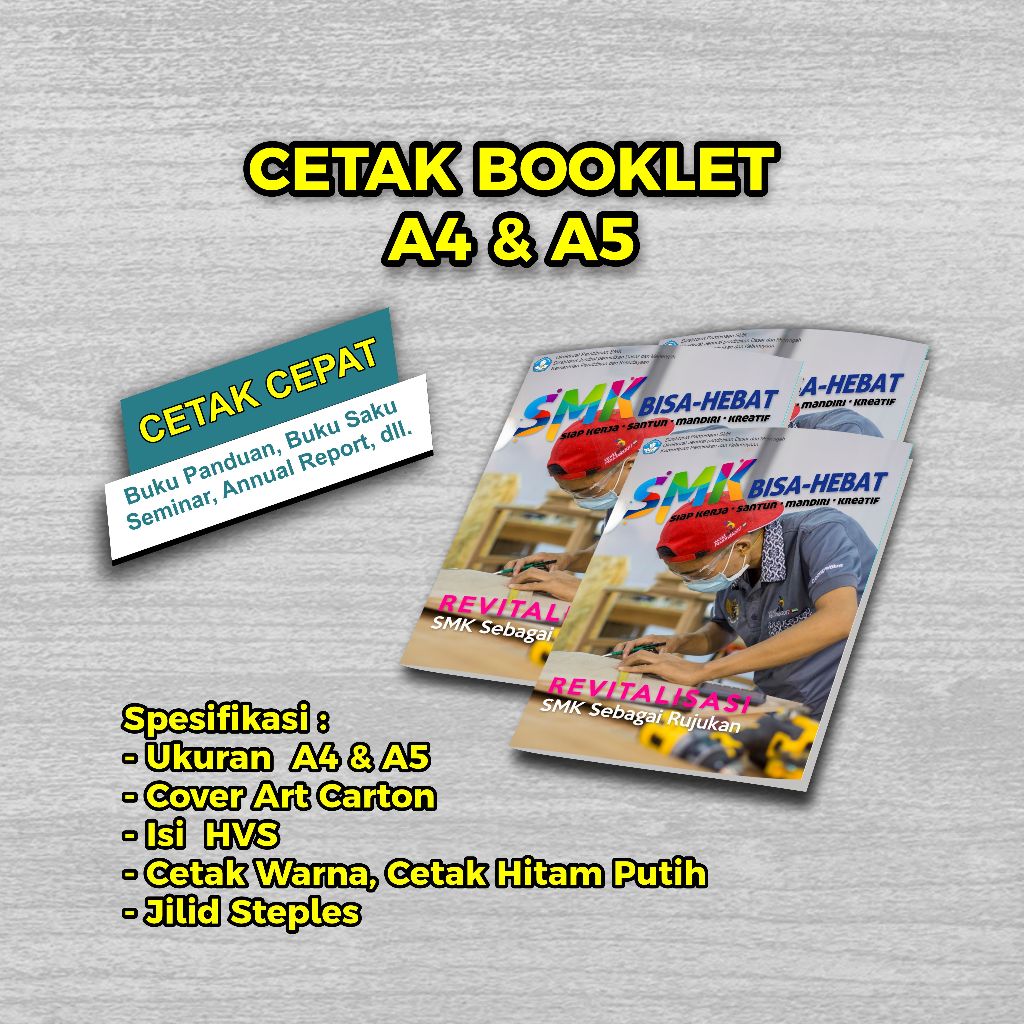 Jual Cetak Booklet | Cetak HVS | Print Booklet A5 | Cetak Buku Panduan ...