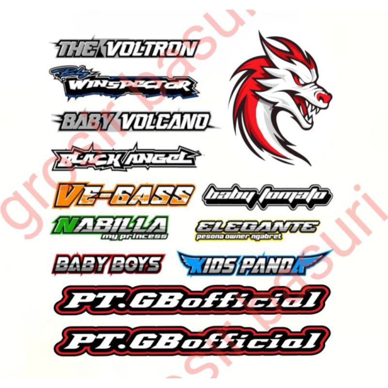 Jual STIKER MINIATUR JULUKAN BUS PLASTIK SUDAH DI CUT ANTI AIR (KODE NG ...