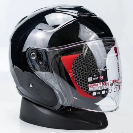 Jual Helm Half Face KYOTO Hitam Glossy / Helm Kyt Kyoto | Shopee Indonesia