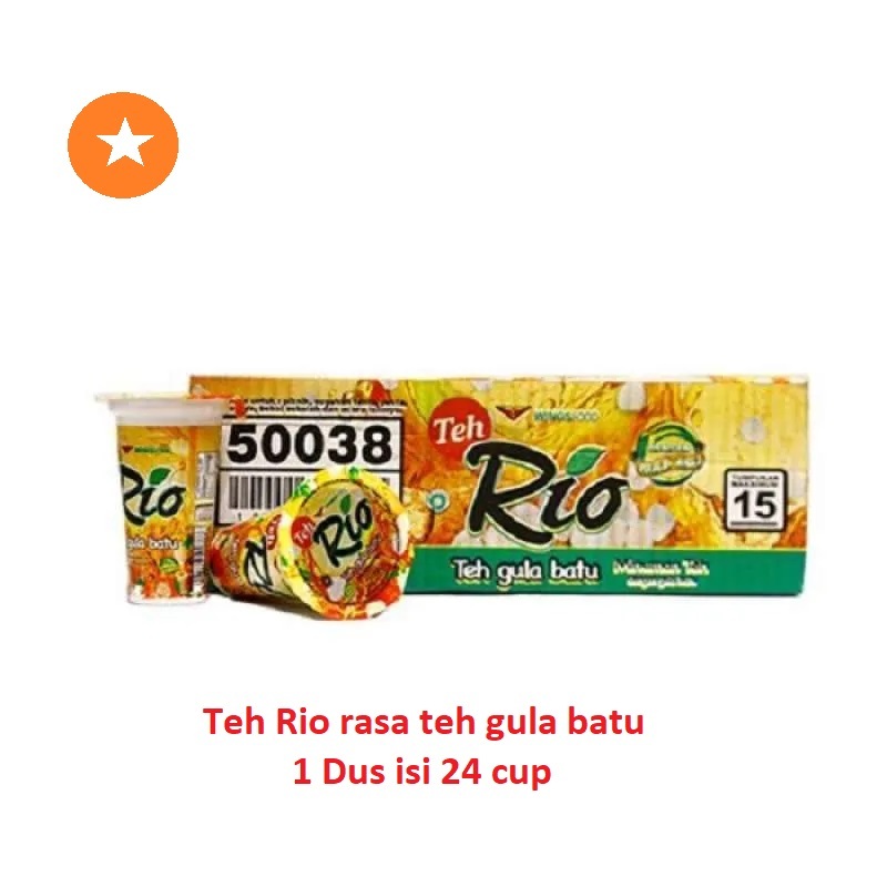 Jual teh rio minuman rasa teh gula batu | isi 24 cup | Shopee Indonesia