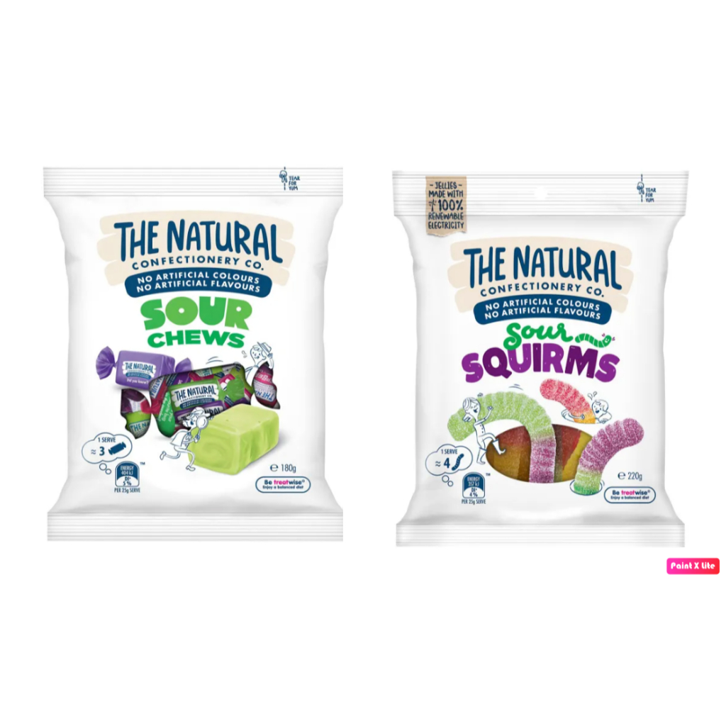 Jual The Natural Confectionery Co. Sour Chews Candies 180g Sour Squirms ...