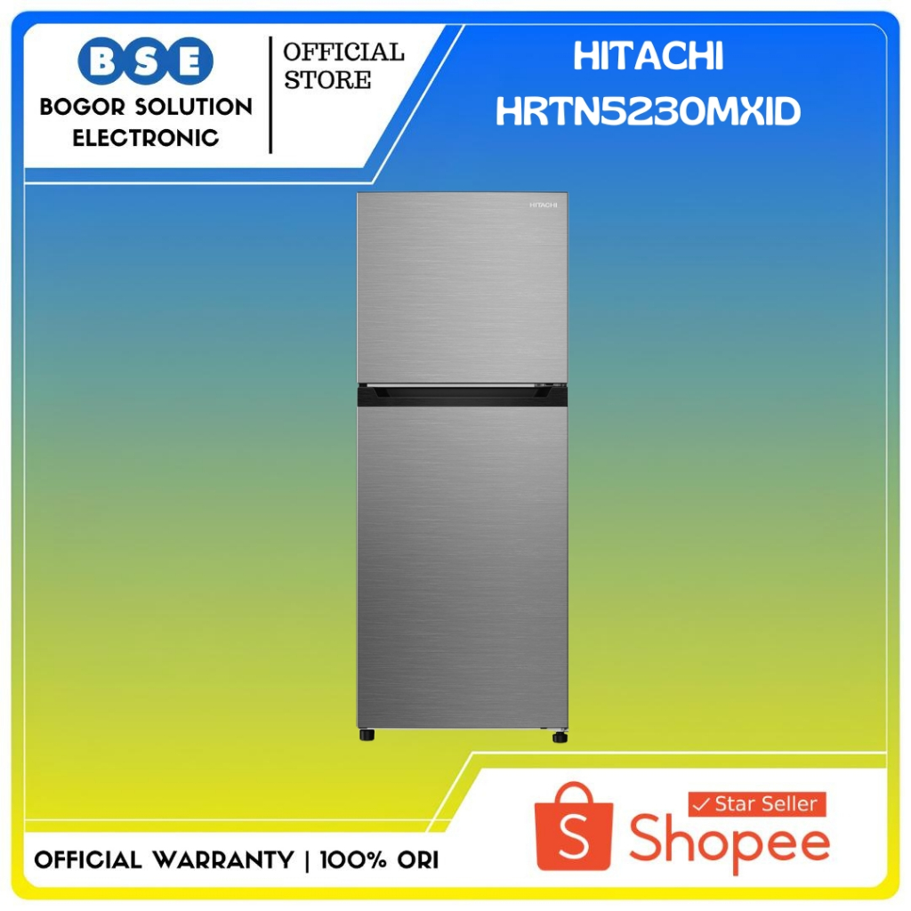 Jual Kulkas 2 Pintu Hitachi HRTN5230MXID 210 Liter Kulkas Hitachi Inverter HRTN5230 - Elegant ...