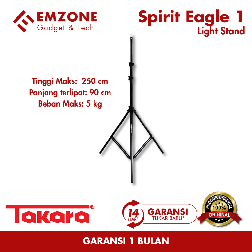 Jual TAKARA SPIRIT Eagle 1 Light Stand Lightstand Tripod dengan Per ...