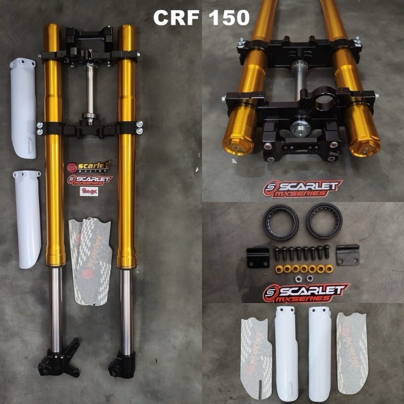 Jual SHOCK CRF USD DOUBLE ADJUSTER 910MM FULL CNC + SEAL SHOCK + AS RODA + KOSMTIR SCARLET ...