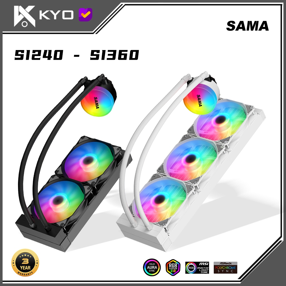 Jual KYO SAMA SI240 / SI360 / SC240B FRGB AIO Liquid Cooling 240mm AIO ...