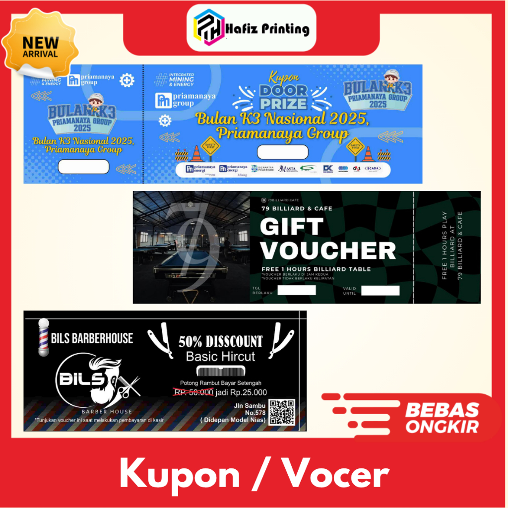 Jual Cetak kupon custom/ kupon qurban/ karcis parkir/ kupon undian art ...