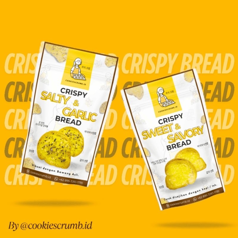 Jual Crispy Salty & Garlic bread, Crispy Sweet & Savory Bread (roti ...