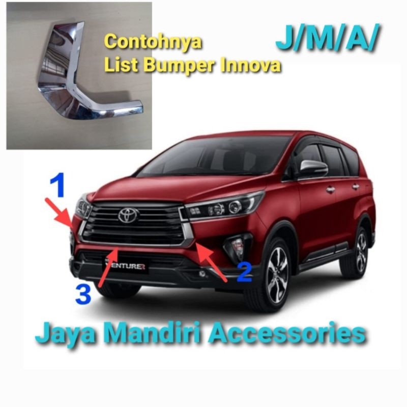 Jual List Grill Bumper Innova Reborn 2021 sd 2025 Original | Shopee ...