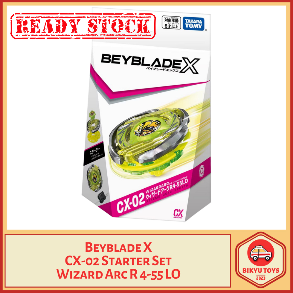 Jual Beyblade X CX-02 Wizard Arc Round Ratchet 4-55 Bit LO Low Orb ...