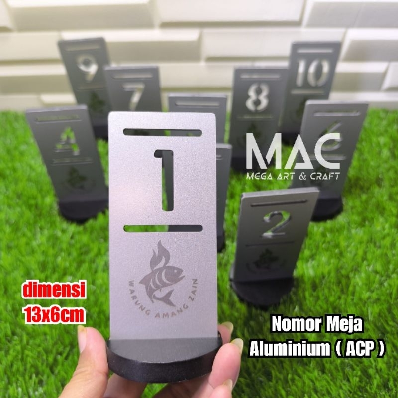 Jual Custom Nomer Meja ACP / Nomor Meja Aluminium | Penanda Cafe Resto ...