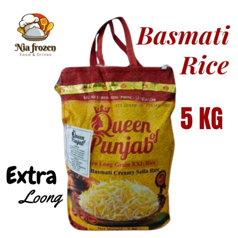 Jual beras basmati queen punjab original kemasan original 5kg | Shopee ...