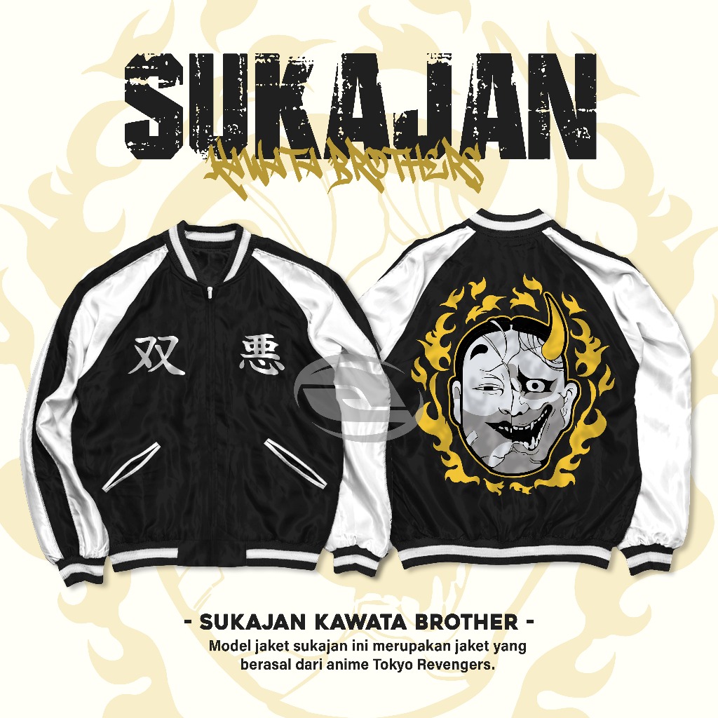 Jual Jaket Smiley Angry Souya Nahoya Kawata Brothers Tokyo Revengers ...