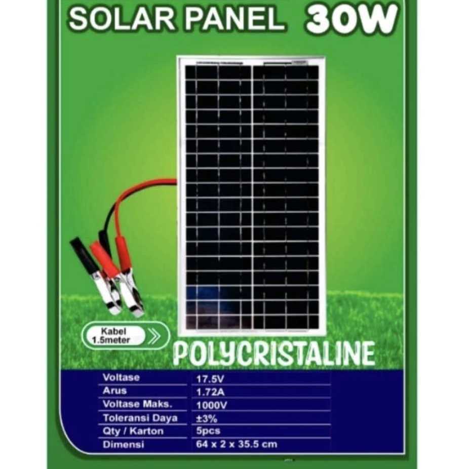 Jual SOLAR PANEL 30wp POLY CRYSTALLINE SOLAR CELL PANEL SURYA 30 WATT POLY | Shopee Indonesia