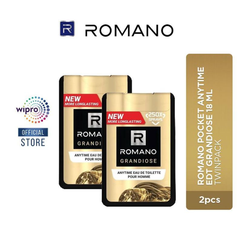 Jual ( Twinpack ) ROMANO EDT POCKET GRANDIOSE 18ML | Shopee Indonesia