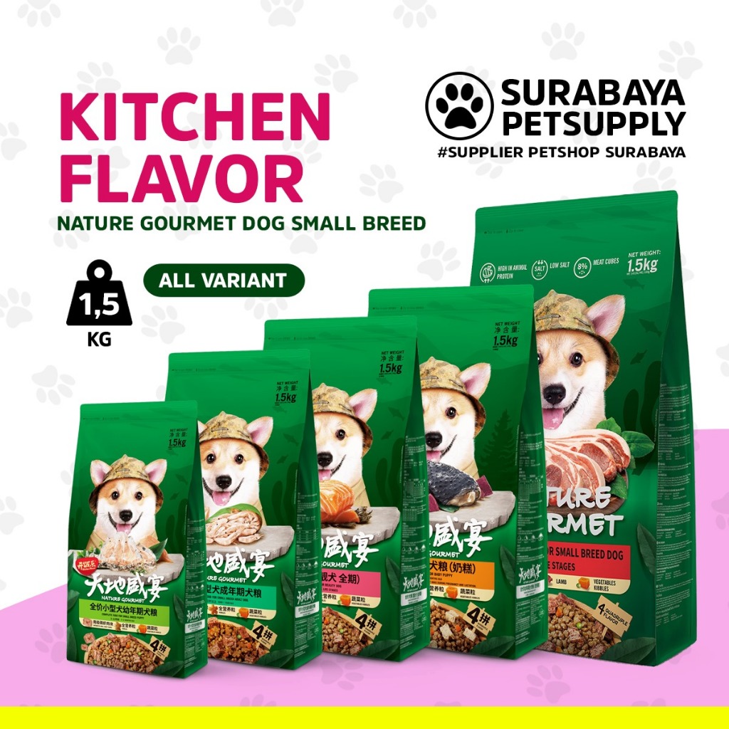 Jual Kitchen Flavor Nature Gourmet Dog 1,5 Kg All Variant - Makanan ...