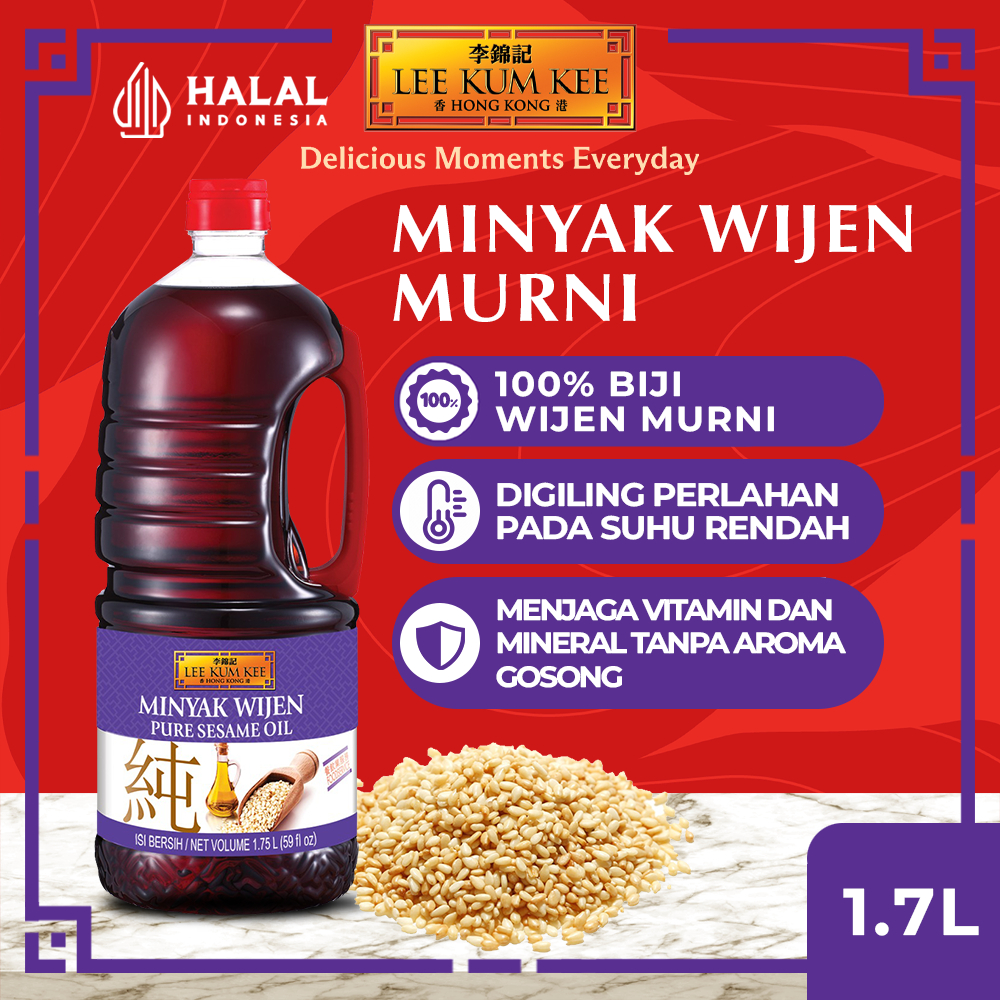 Jual LEE KUM KEE Pure Sesame Oil Minyak Wijen Murni 1750 mL | Shopee ...