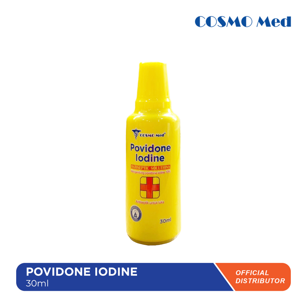 Jual COSMO MED Povidone Iodine 30ml Antiseptik Luka | Shopee Indonesia