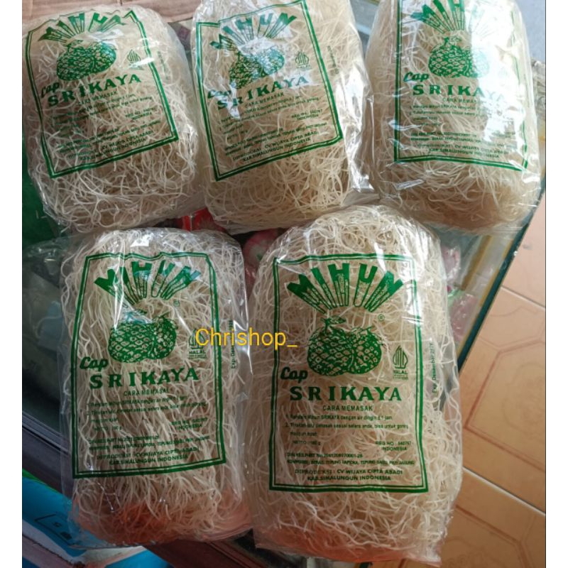 Jual Bihun Mihun Cap Srikaya Kemasan 200gr Mie Halus Halal | Shopee ...