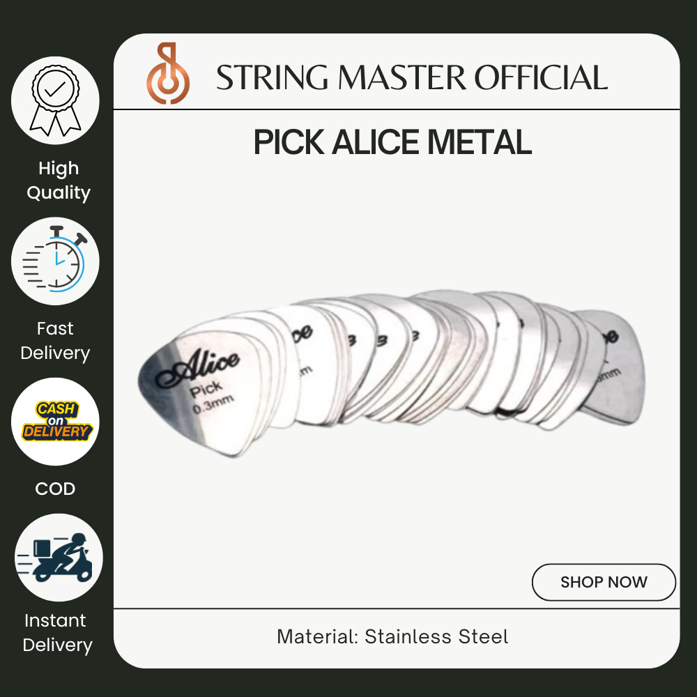 Jual Pick Gitar Alice Metal Pick Besi Stainless Steel Guitar Picks 0 ...