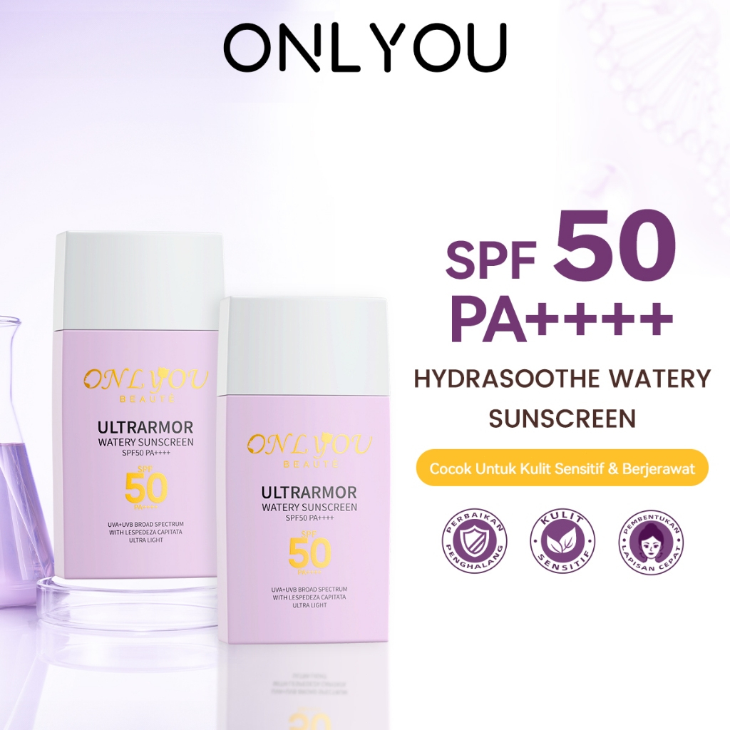 Jual 【Sensitif & Jerawat Kulit】 ONLYOU Ultrarmor Watery Sunscreen SPF50 ...