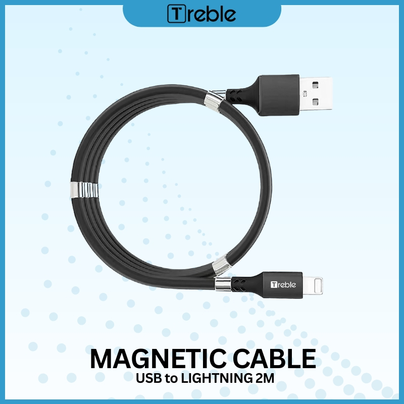 Jual TREBLE Type USB A to Micro/ Lightning Magnet Cable Charger Kabel ...