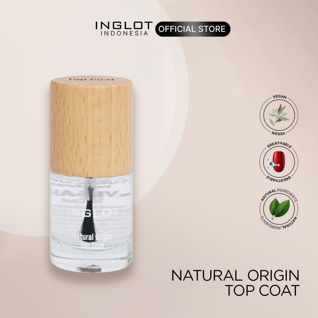 Jual INGLOT Natural Origin Top Coat - Kutek/Nail Polish Bening/Clear ...