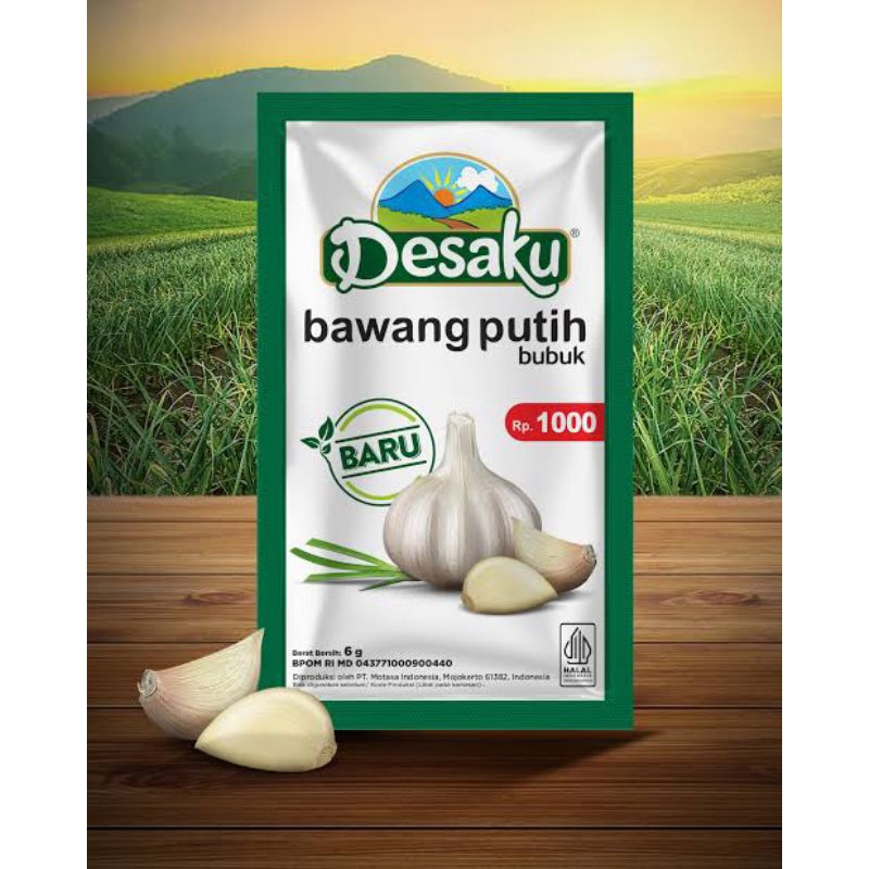 Jual Desaku Bawang putih bubuk kemasan sachet 6 g | Shopee Indonesia