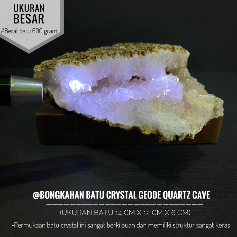 Jual Bongkahan Batu Crystal Geode Quartz Cave L61 atau Batu Kristal ...