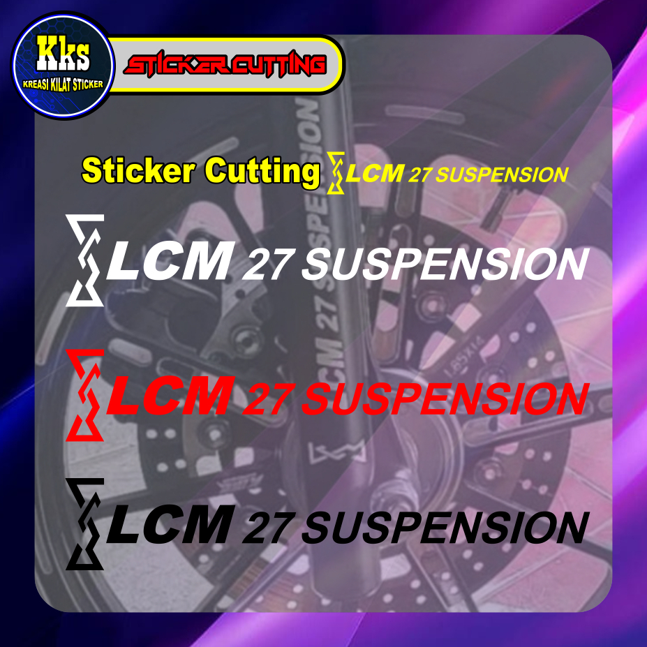 Jual STIKER LCM 27 SUSPENSION STIKER SHOCK DEPAN MOTOR-CUTTING STIKER ...