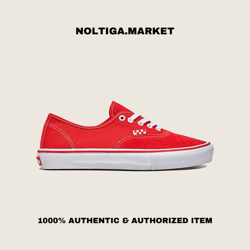 Jual Sepatu Pria Vans Skate Authentic Red Chilli Original Resmi ...