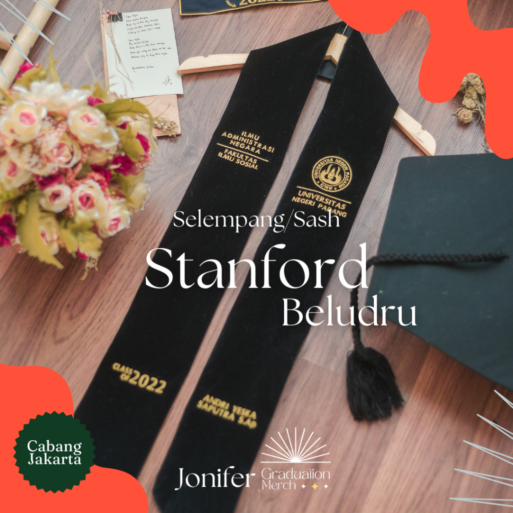 Jual Selempang Wisuda Stanford Beludru Premium - Kalung leher / Samir ...
