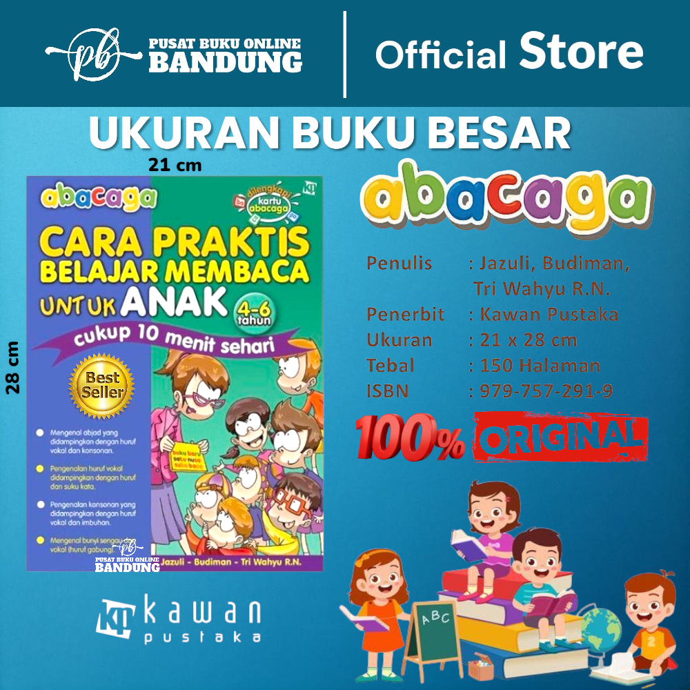 Jual ABACAGA ORIGINALCara Praktis Belajar Membaca untuk Anak | Shopee ...