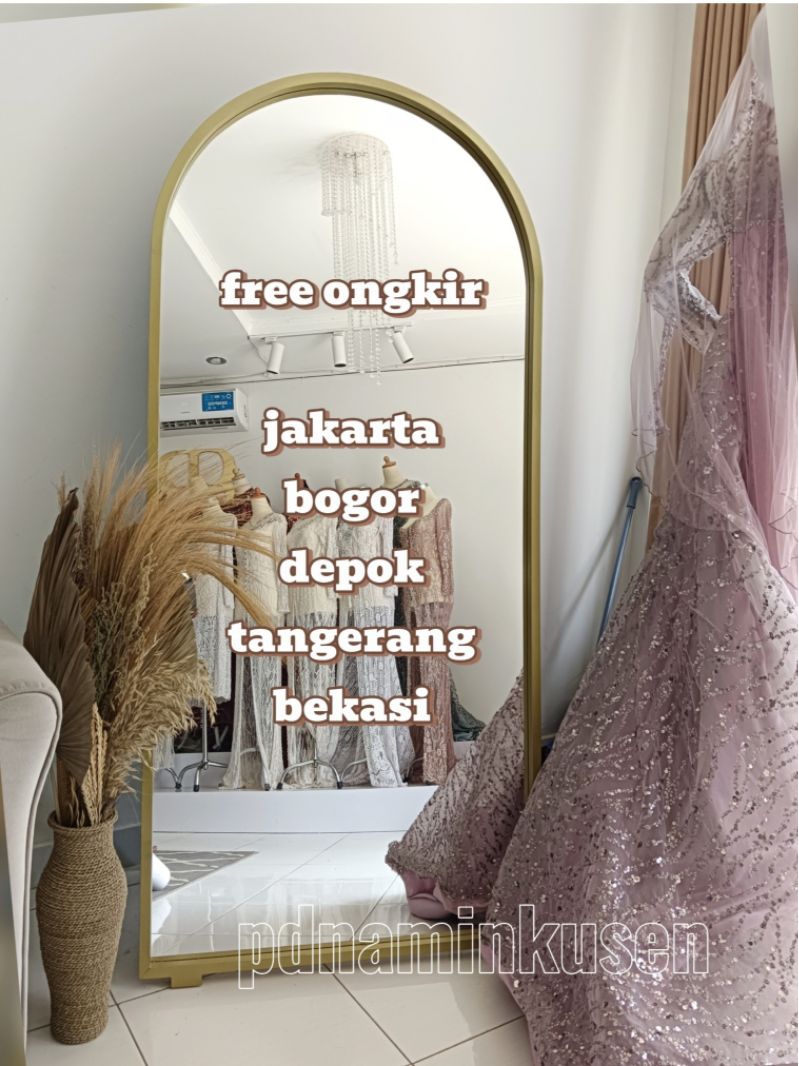 Jual cermin standing mirror 185x103cm free ongkir jabodetabek | Shopee ...