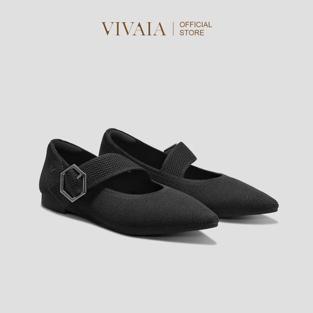 Jual VIVAIA Sepatu Wanita Pointed-toe Mary-Jane Flats (Maria) - Black ...