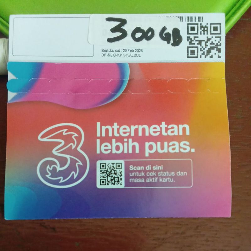 Jual KARTU TRI 300 GB 30 HARI SIAP PAKAI | Shopee Indonesia