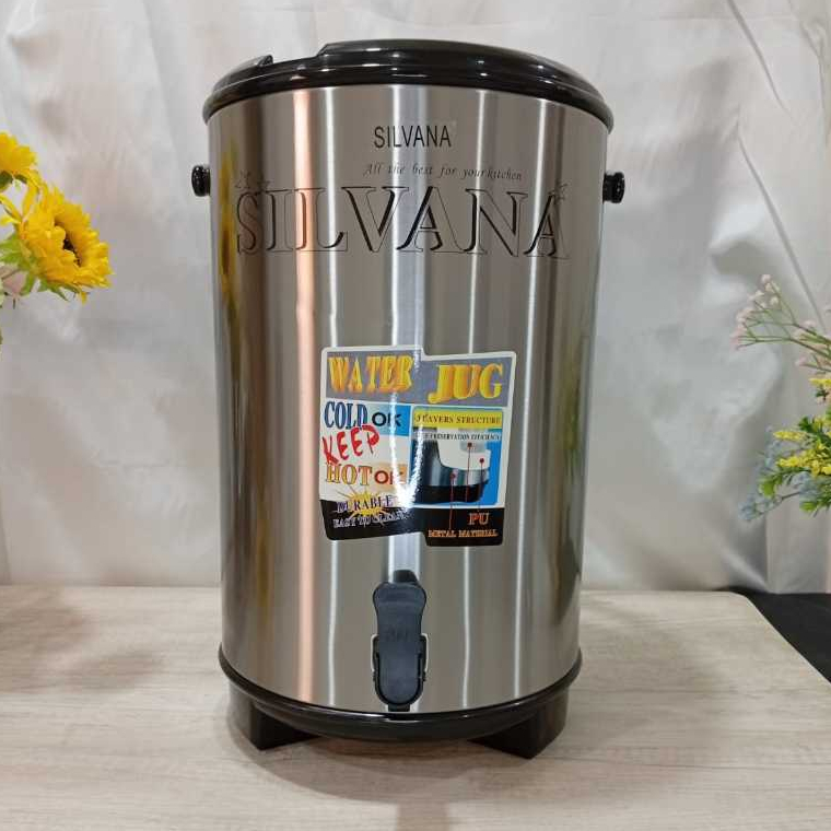 Jual SILVANA TERMOS AIR 16 LITER STAINLEES STEEL / TEMPAT AIR / TAHAN ...