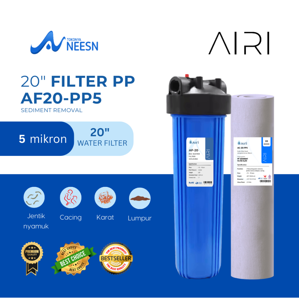 Jual Filter Air Sumur | Tanah | PAM | PDAM AIRI 20 inch PP | Shopee ...