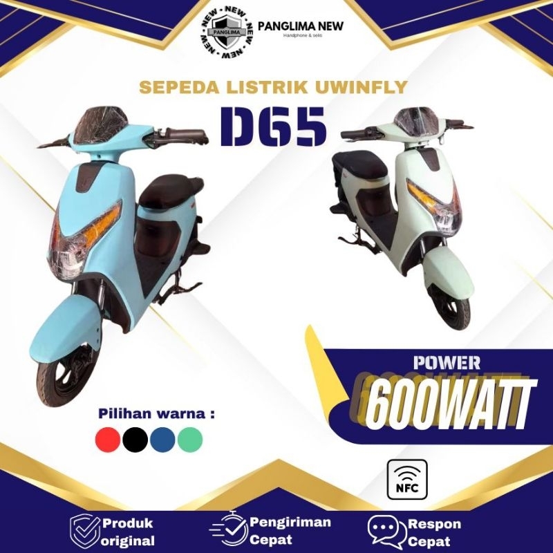 Jual Sepeda listrik Uwinfly D65 600 Watt 48V / 12Ah bergaransi resmi | Shopee Indonesia