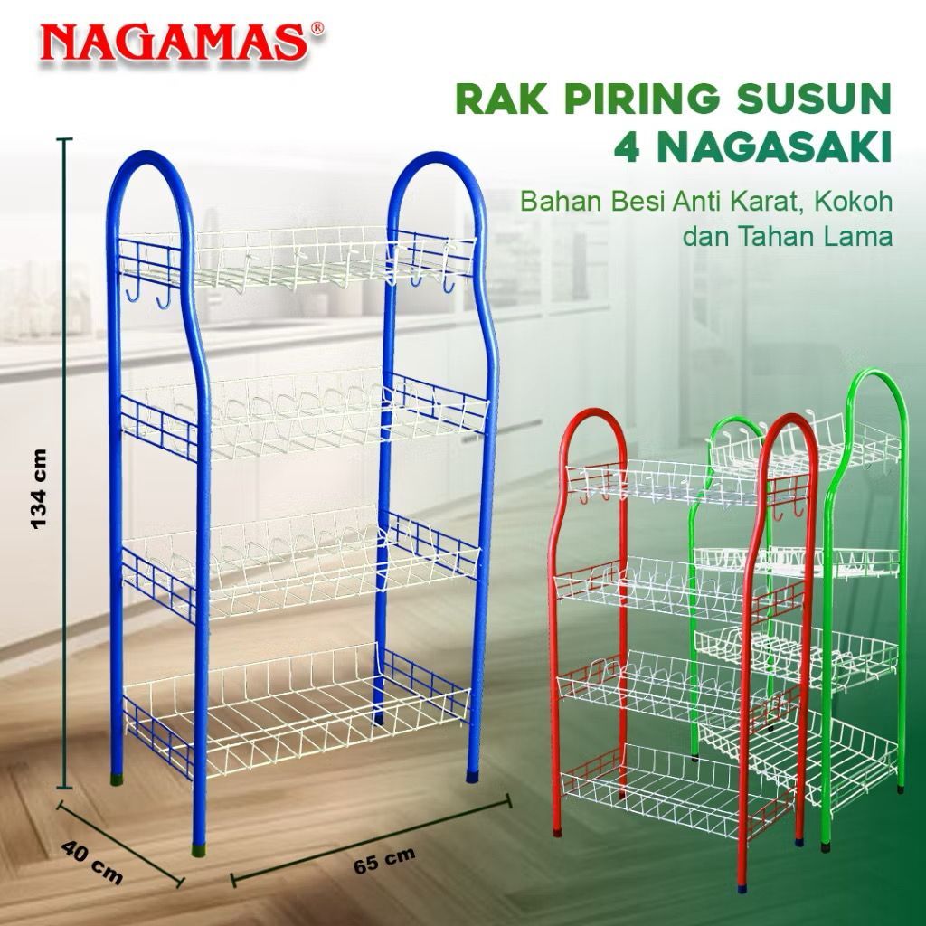 Jual RAK PIRING SUSUN 4 / RAK PIRING 4 TINGKAT / RAK PIRING SERBAGUNA ...